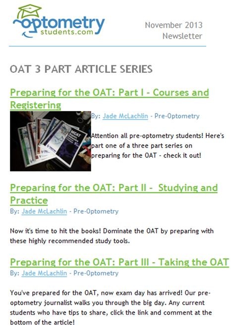 OAT Preparation: A Pre-Optometry Student’s Perspective – Optometry ...