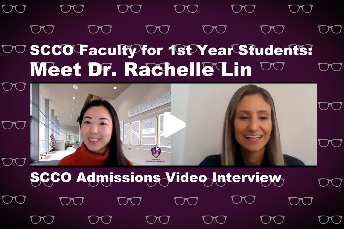 SCCO Faculty for 1st Year Students : Meet Dr. Rachelle Lin – Optometry ...