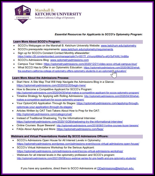Must-Read Articles for Applicants to the Optometry Admissions Process ...